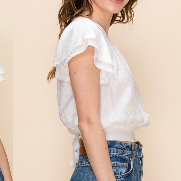 FAVLUX | Tops | Gorgeous Cream Colored Tieback Crop Top | Poshmark